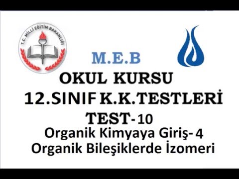 MEB Okul Kursu 12.SINIF Kimya K.Kavrama Testleri Test-10