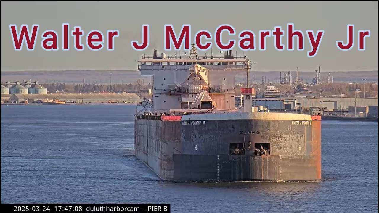 Walter J McCarthy Jr departed Duluth 03/24/2025 - YouTube