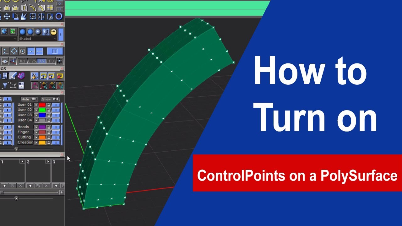How to turn on ControlPoints on a PolySurface ? 🔥🔥🔥🔥 - YouTube