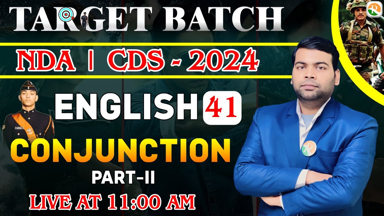 Conjunction- 2 for NDA | NDA online Classes | NDA English Class 2023 ...