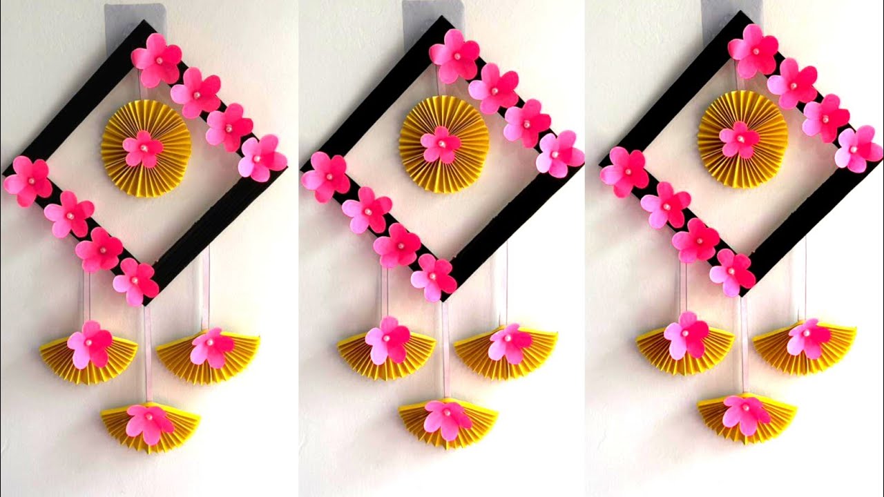 Beautiful paper wall hanging | how to make paper wall hanging | paper ...