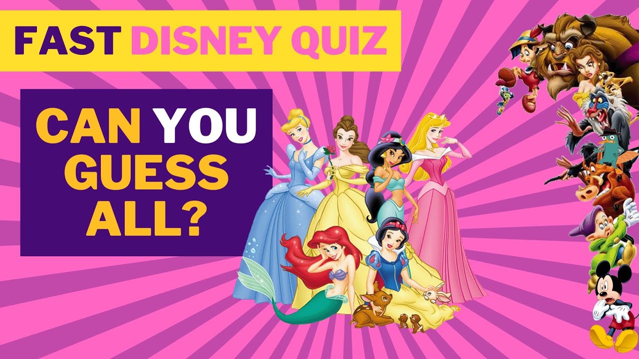 Best Disney Quiz! Fast Disney Characters Quiz! 90% Fail this Test ...