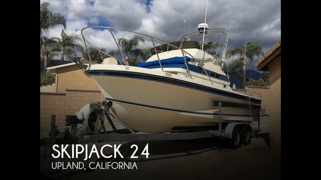 [SOLD] Used 1988 Skipjack 24 Fly bridge in Upland, California - YouTube