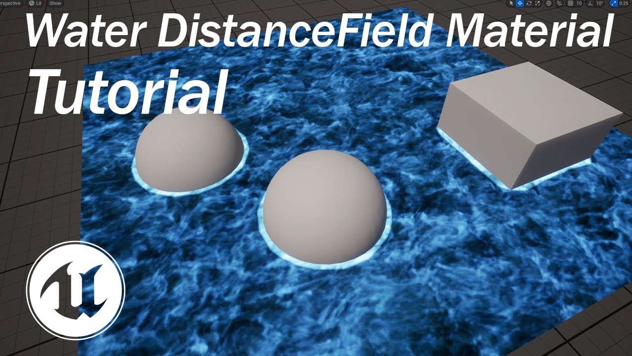 Unreal Lake Distance field material tutorial - YouTube