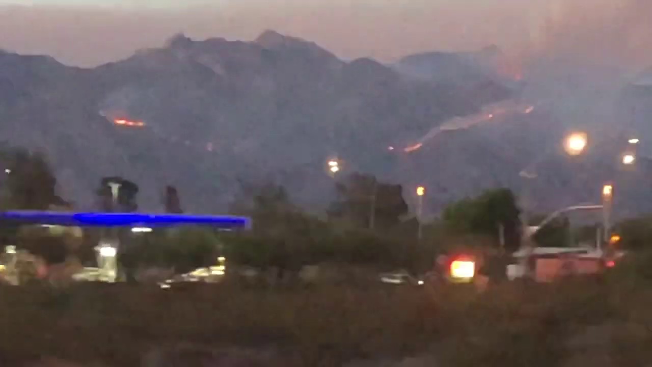 We See A Whole Mountain On Fire Near Tucson, Arizona - YouTube