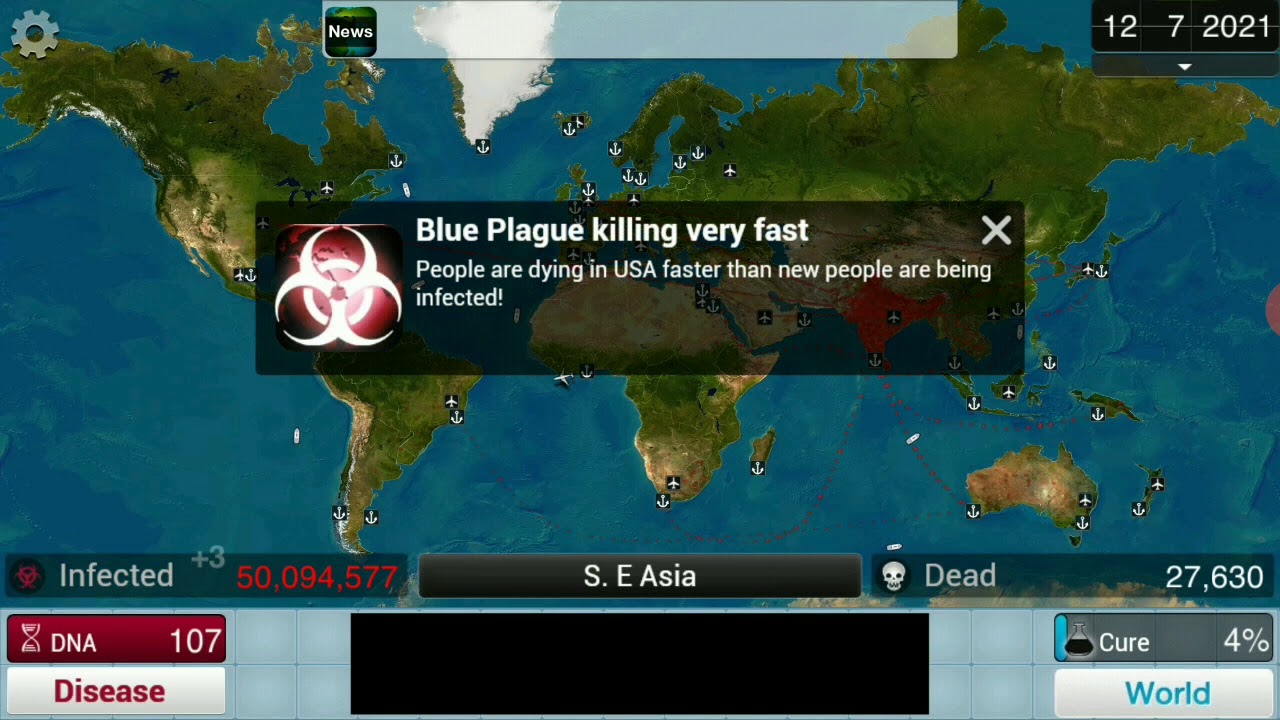 Spread of the Blue Plague (Plague Inc.) - YouTube