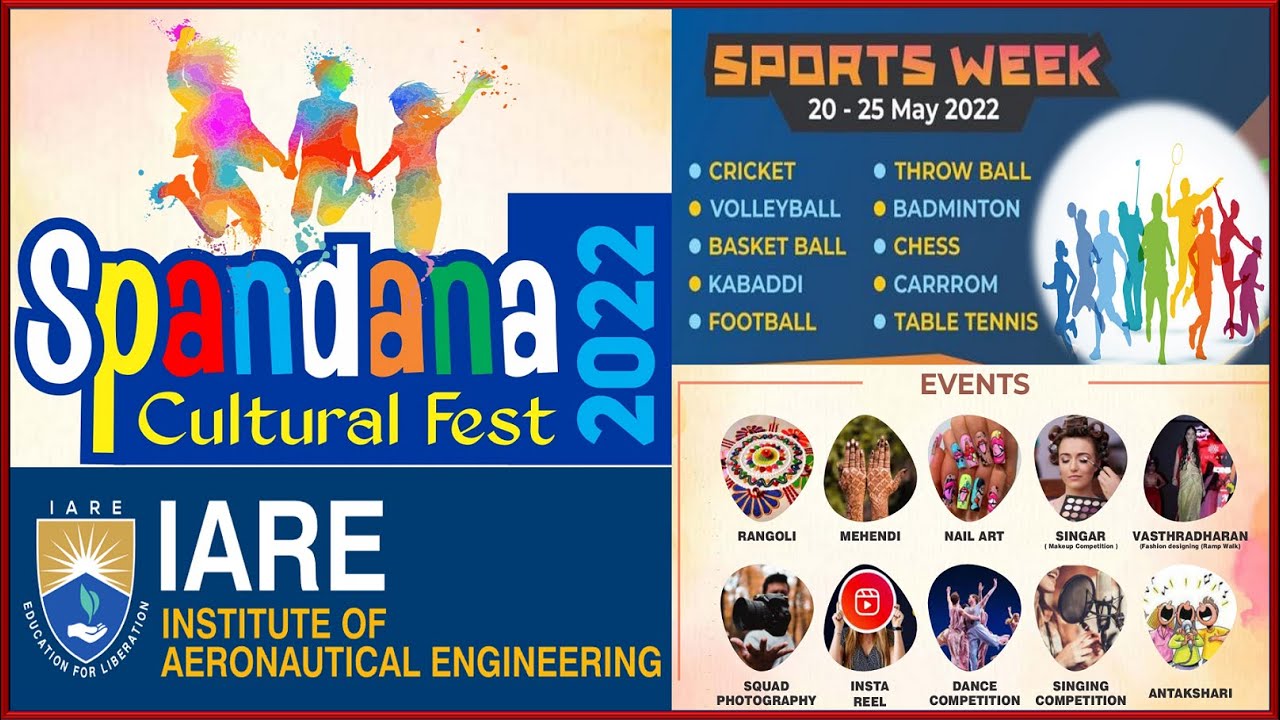 Sports Events | Spandana 2k22 at IARE | Presented by Student Council ...
