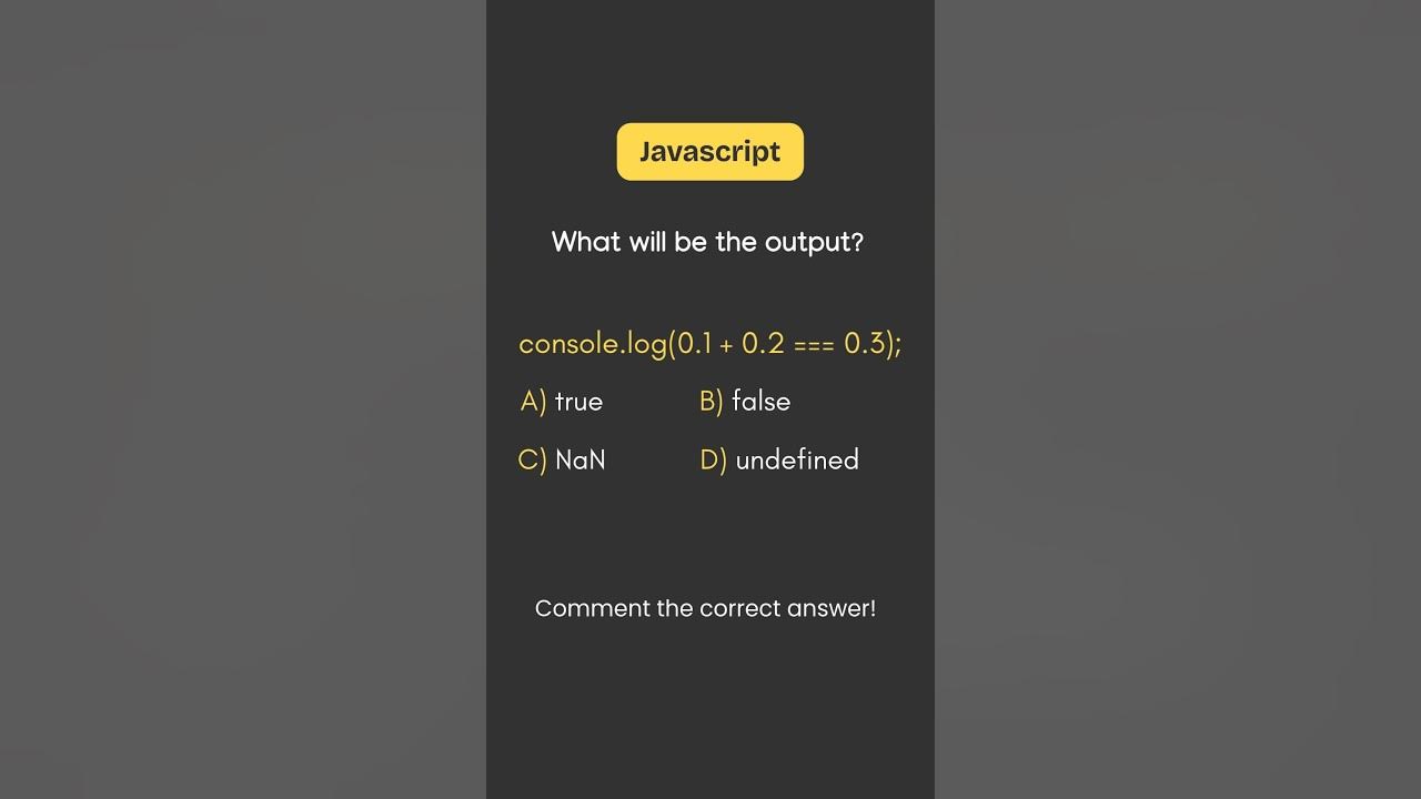 Javascript Quiz #shorts #viralshorts - YouTube
