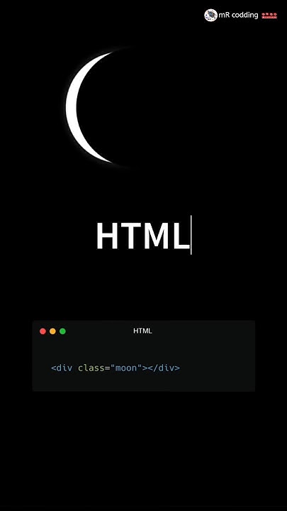 Moon Animation In Html Css Mrcodding Youtube