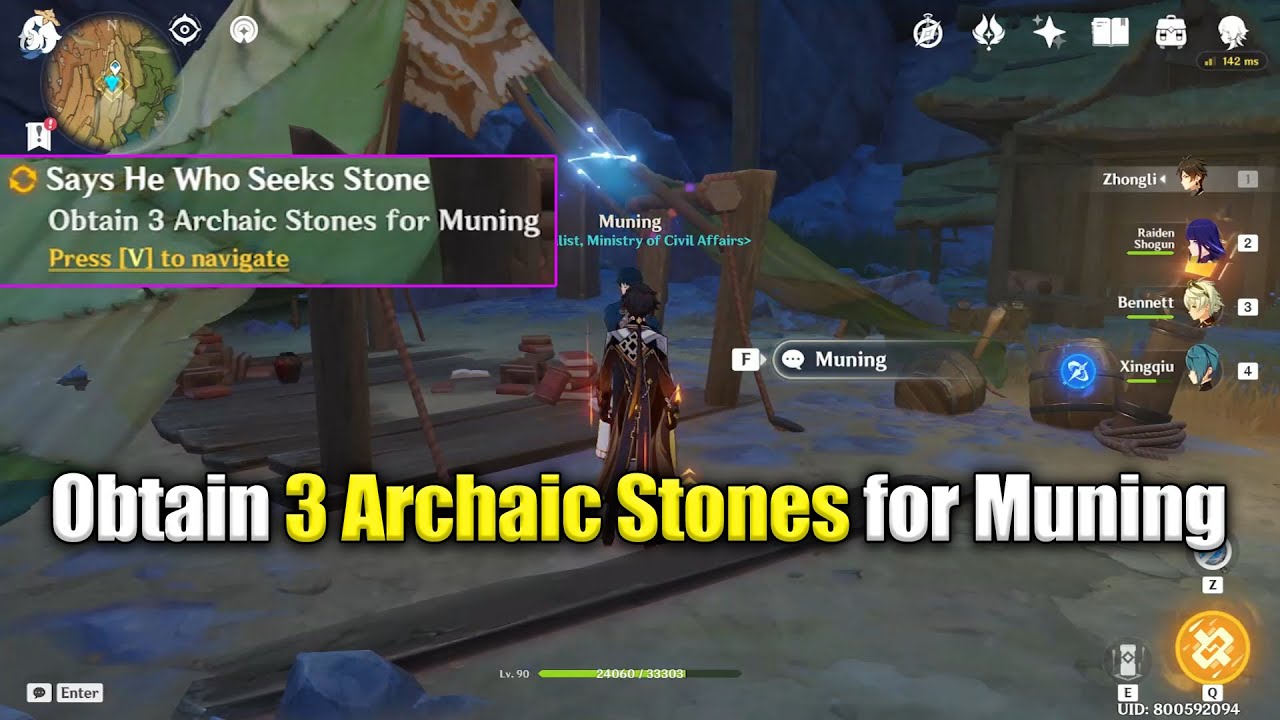 Obtain 3 Archaic Stones for Muning | The Chasm | Genshin Impact - YouTube