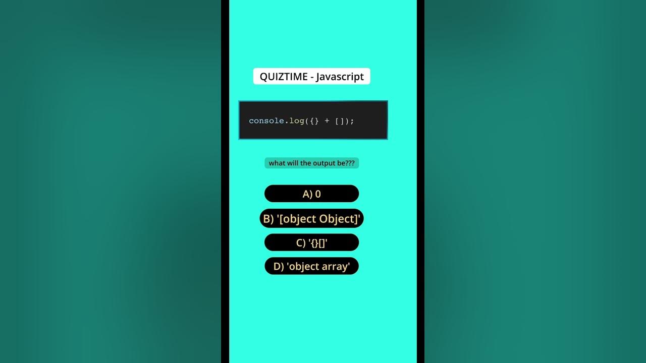 Comment The Answer Javascript Quiz Coding Programming Webdev Tutorial Youtube