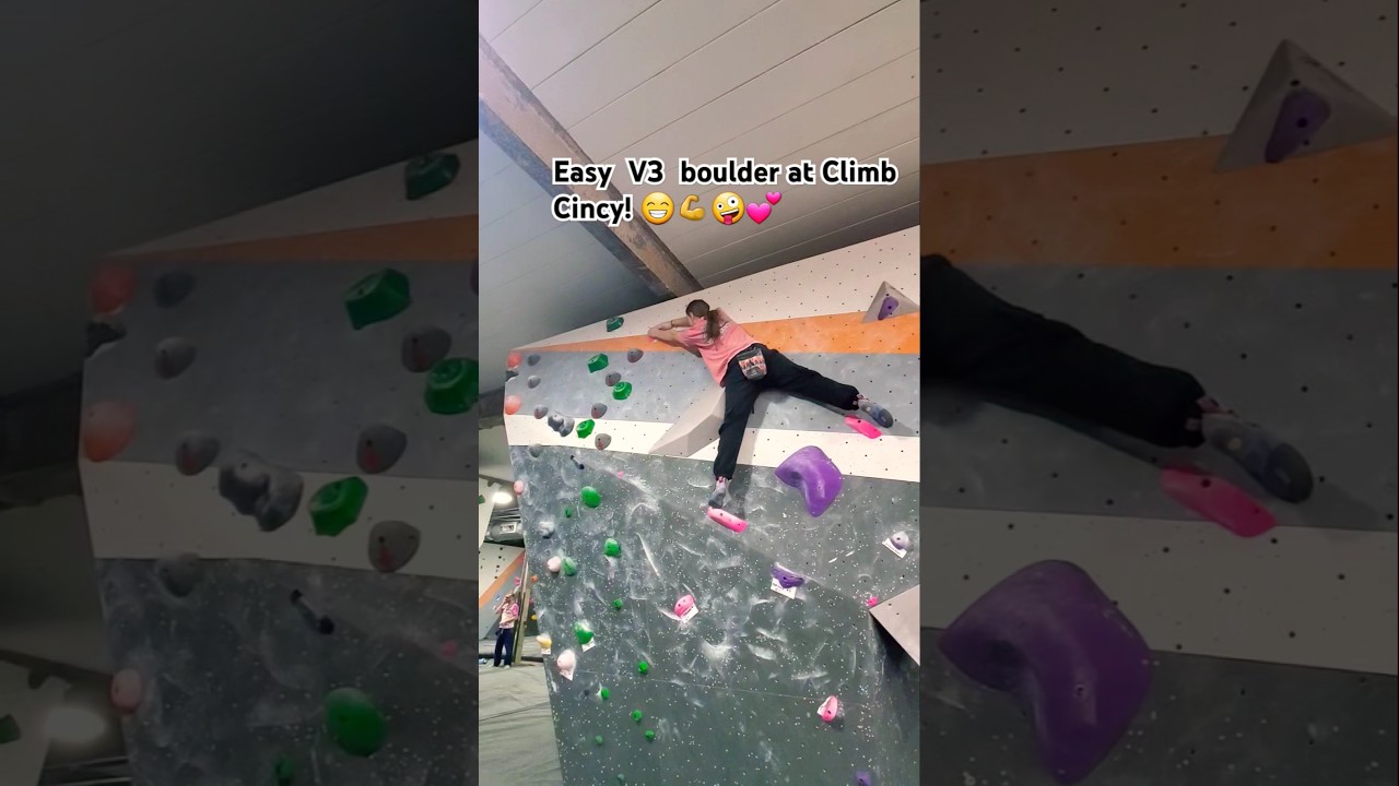 easy V3 boulder at Climb Cincy in Cincinnati!! #bouldering #climbing #rockclimbing # ...