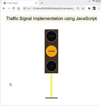Traffic Light Implementation using Javascript - YouTube