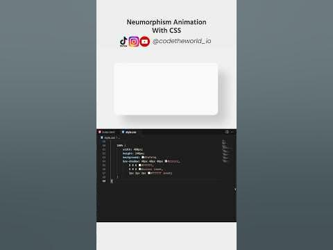 Neumorphism Animation With Css #css #cssanimation #neumorphism - YouTube
