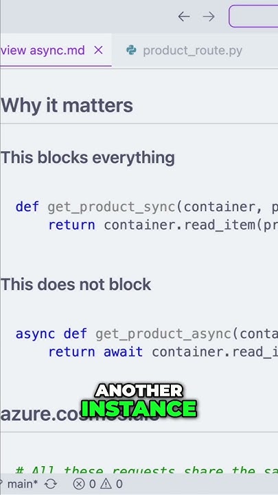 Why You Should Use Async #azurecosmosdb #python - YouTube