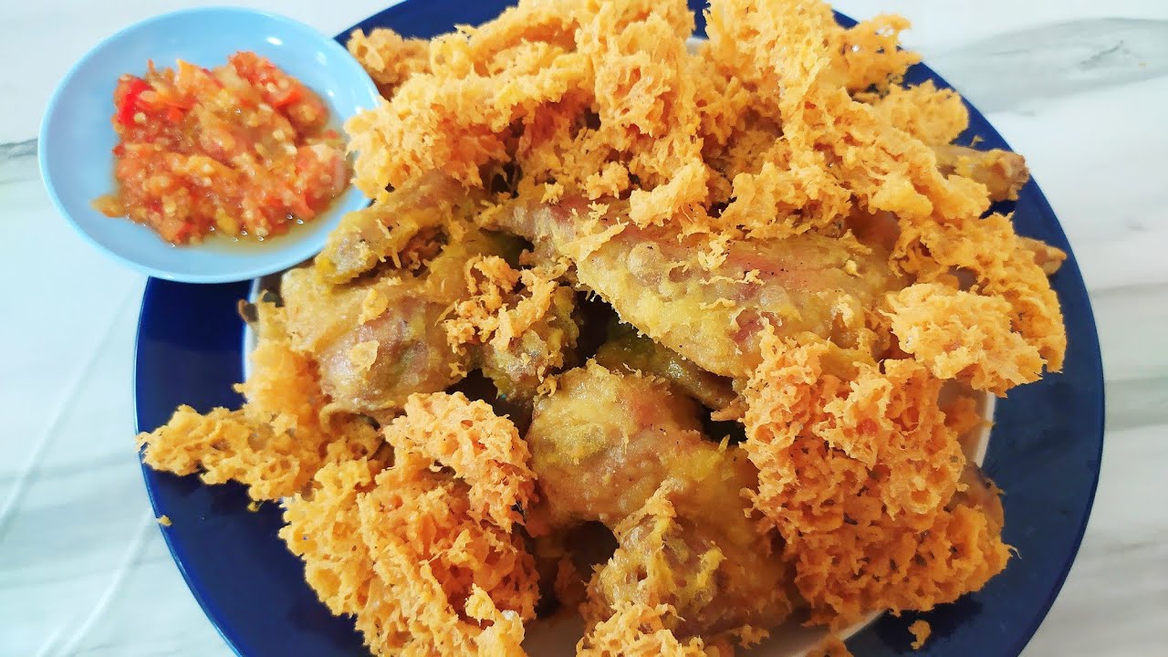 resep bebek goreng kremes sambel korek( sambel bawang) - YouTube