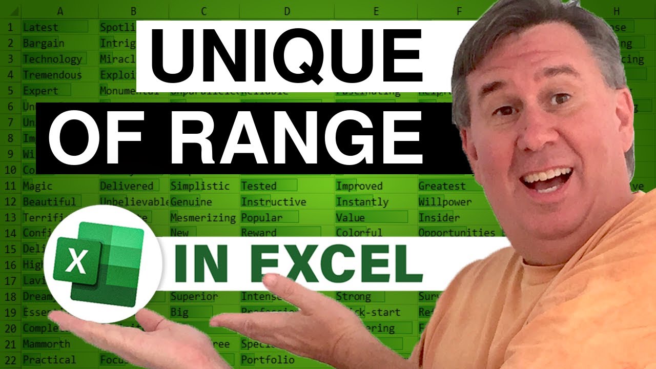 UNIQUE On Rectangular Range In Excel Episode 2317 YouTube unique-on-rectangular-range-in-excel-episode-2317-youtube