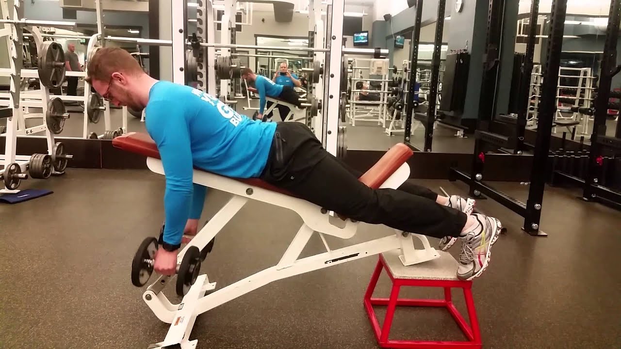 Modified Dumbbell Seal Row - YouTube