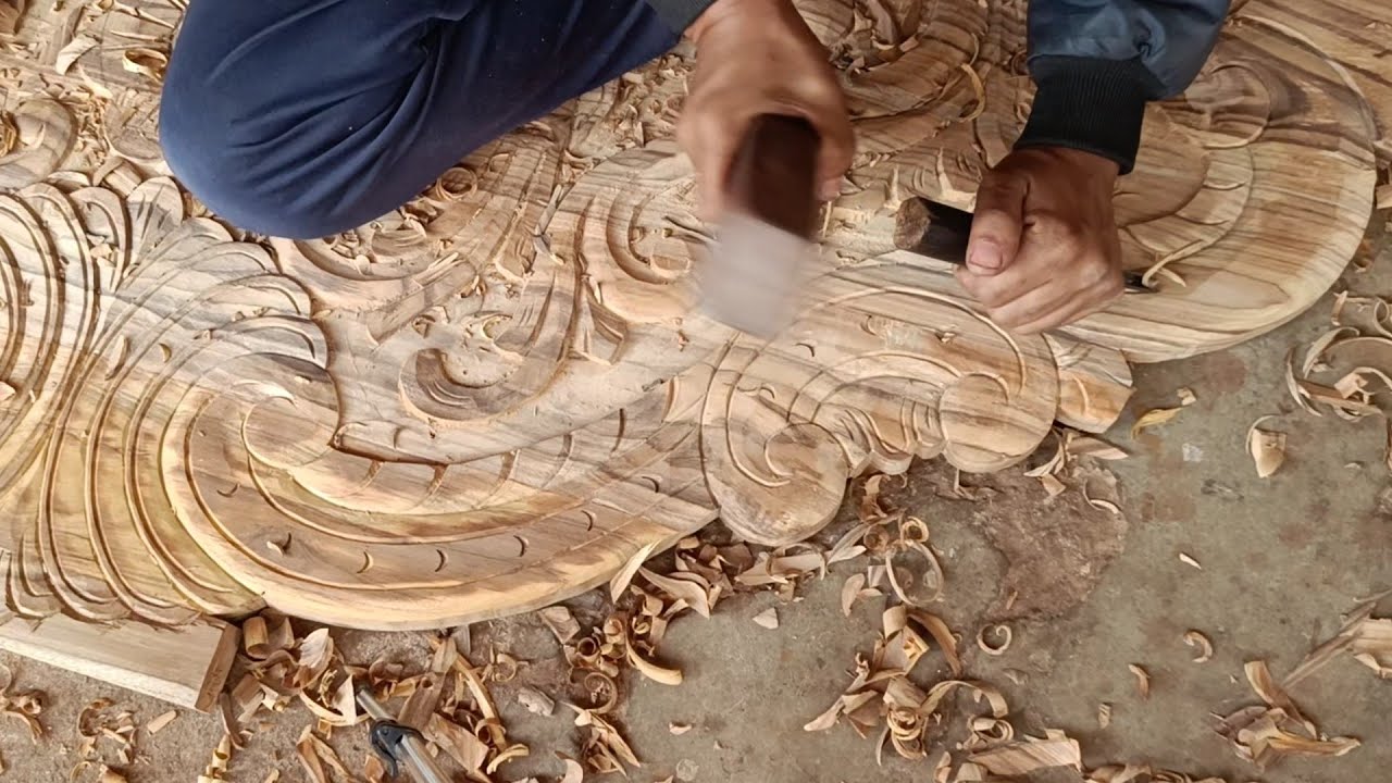 wood carving palang beat design - YouTube