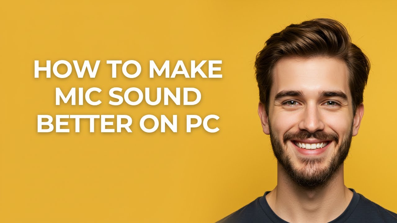 How To Make Mic Sound Better On Pc - GUIDE! - YouTube
