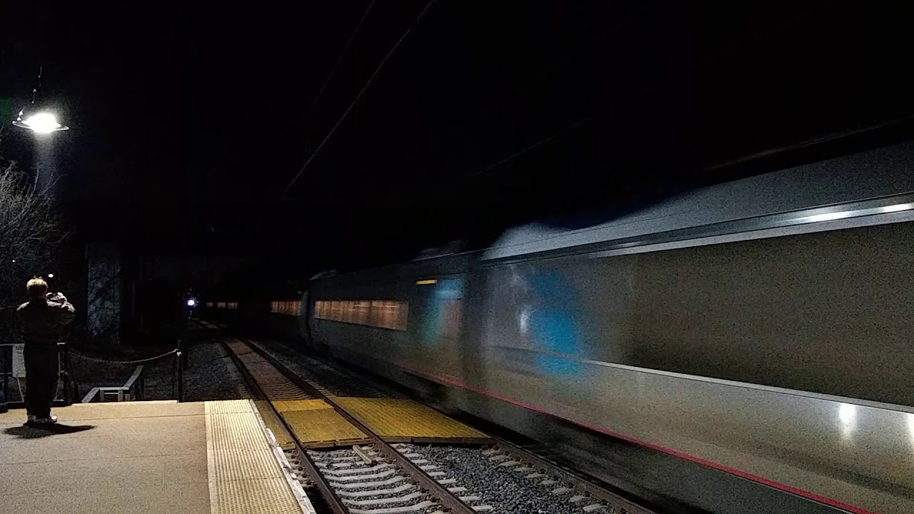 Amtrak nighttime pass through. - YouTube