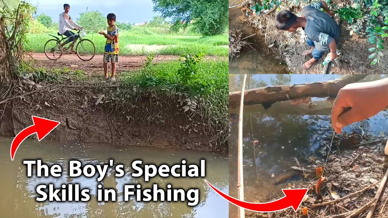 Survival Fishing | Villager Boy's Special Skilled in Fishing | Amazing ...