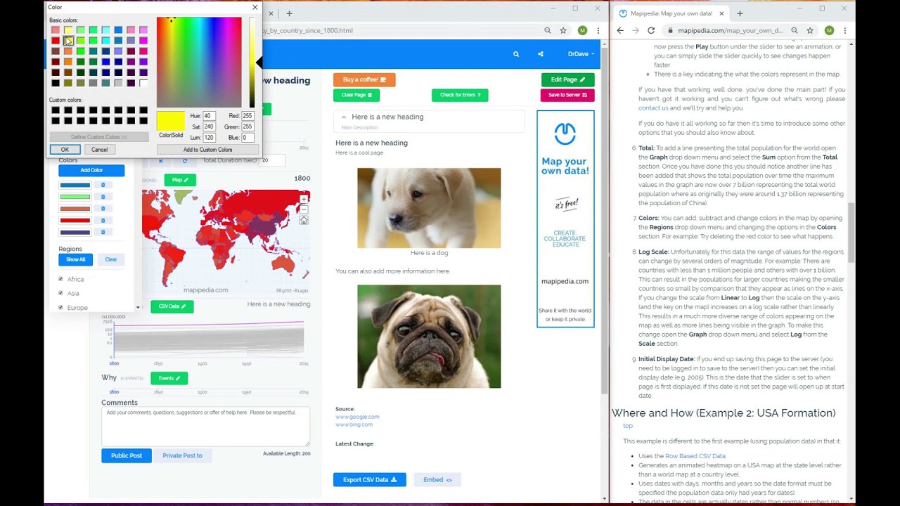 Mapipedia Tutorial: Map Your Own Data - YouTube