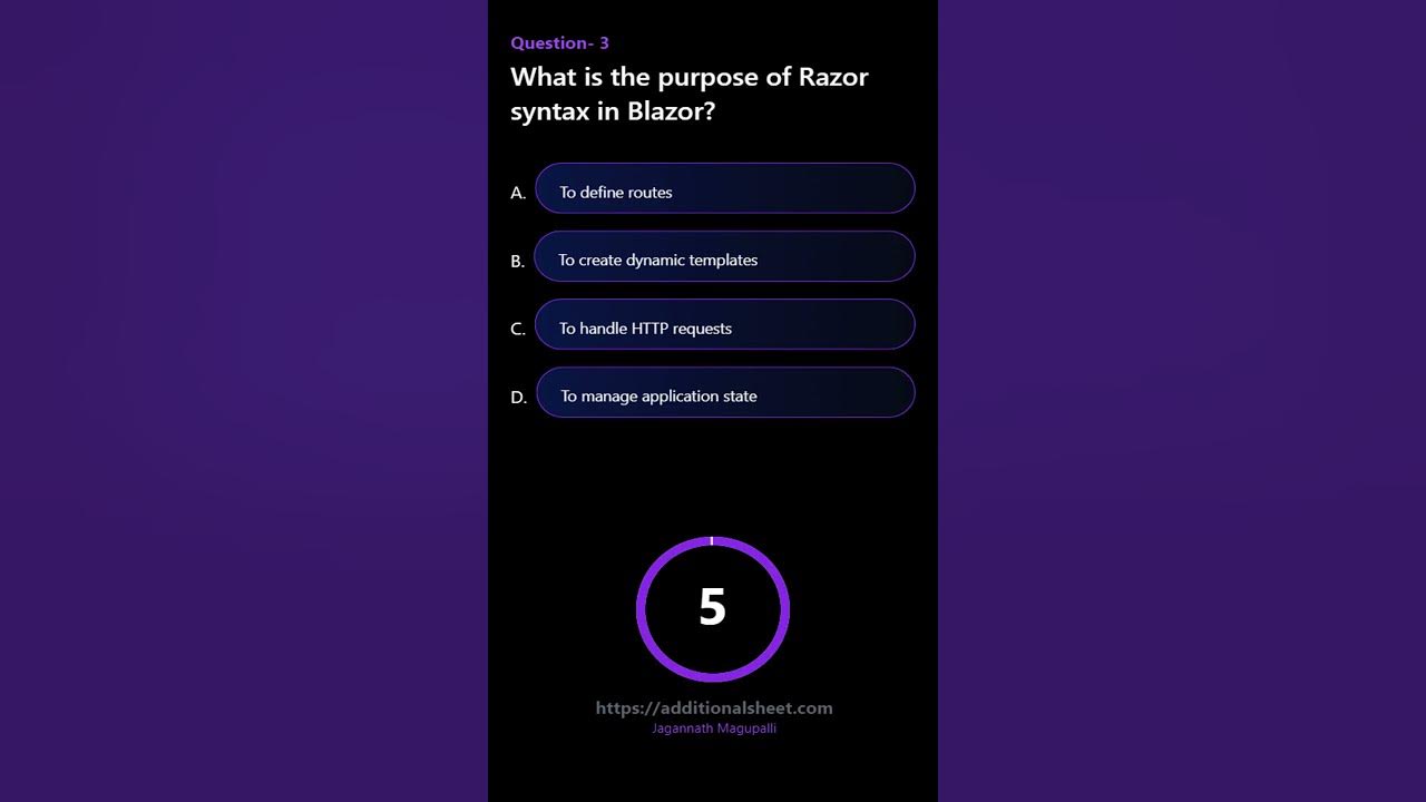 What is the purpose of Razor syntax in Blazor - YouTube