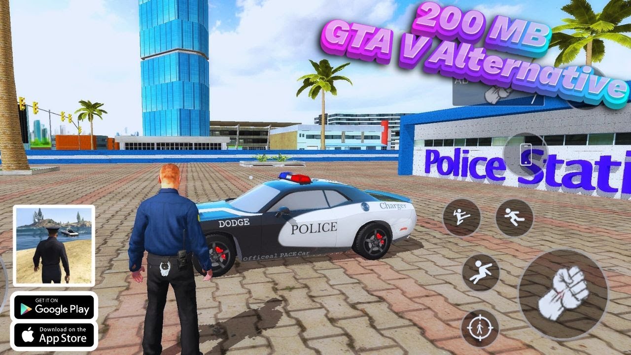 200 MB GTA 5 Mobile Alternative Game Gameplay || Cop Games Gangster ...