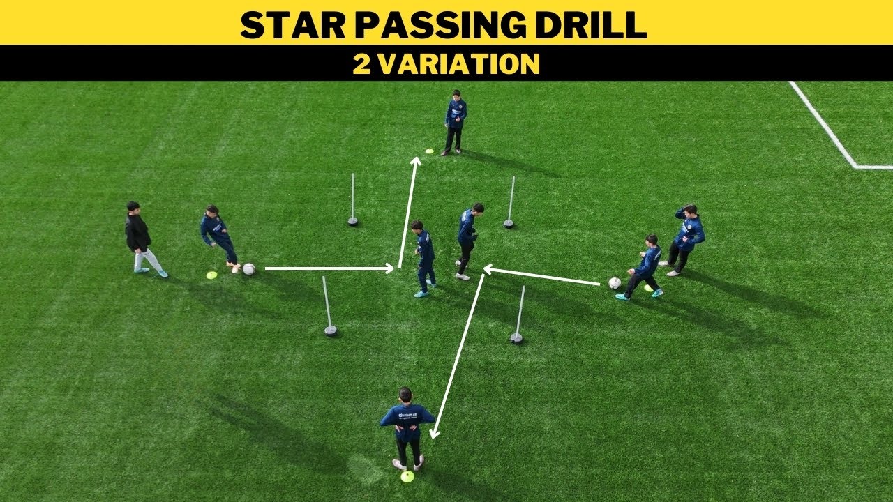 Star Passing Drill | 2 Variations | Football/Soccer Training - YouTube