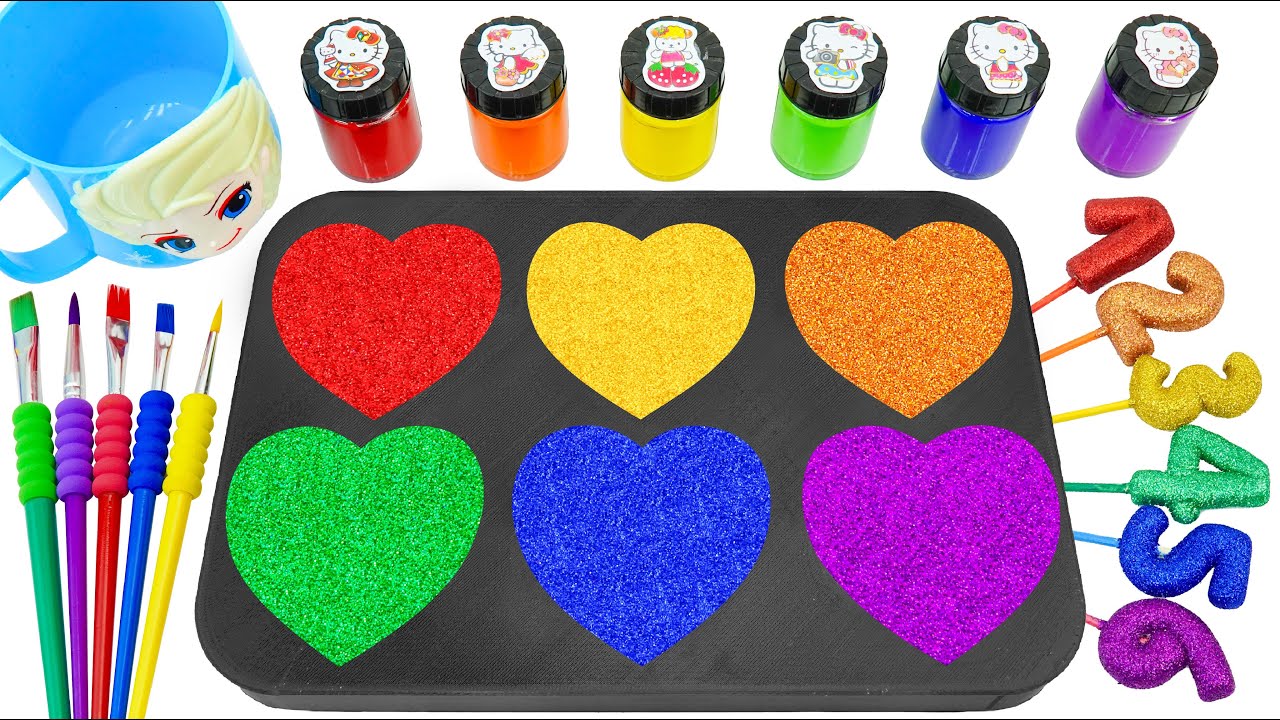 Satisfying Video l DIY How to make Rainbow SLIME From Mixing Number ...