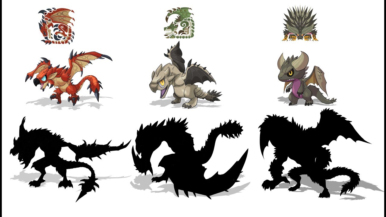 [ Monster Hunter Dragons ] Nergigante , Rathian & Rathalos Evolution ...