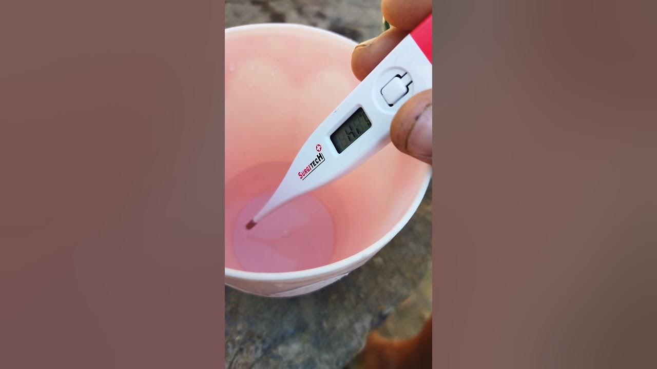 Demonstrate using thermometer in cold water and hot water - YouTube