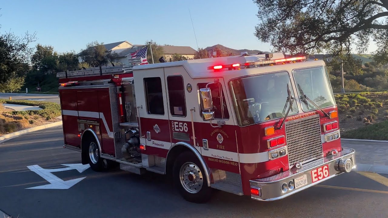 OCFA Engine 56 Responding - YouTube