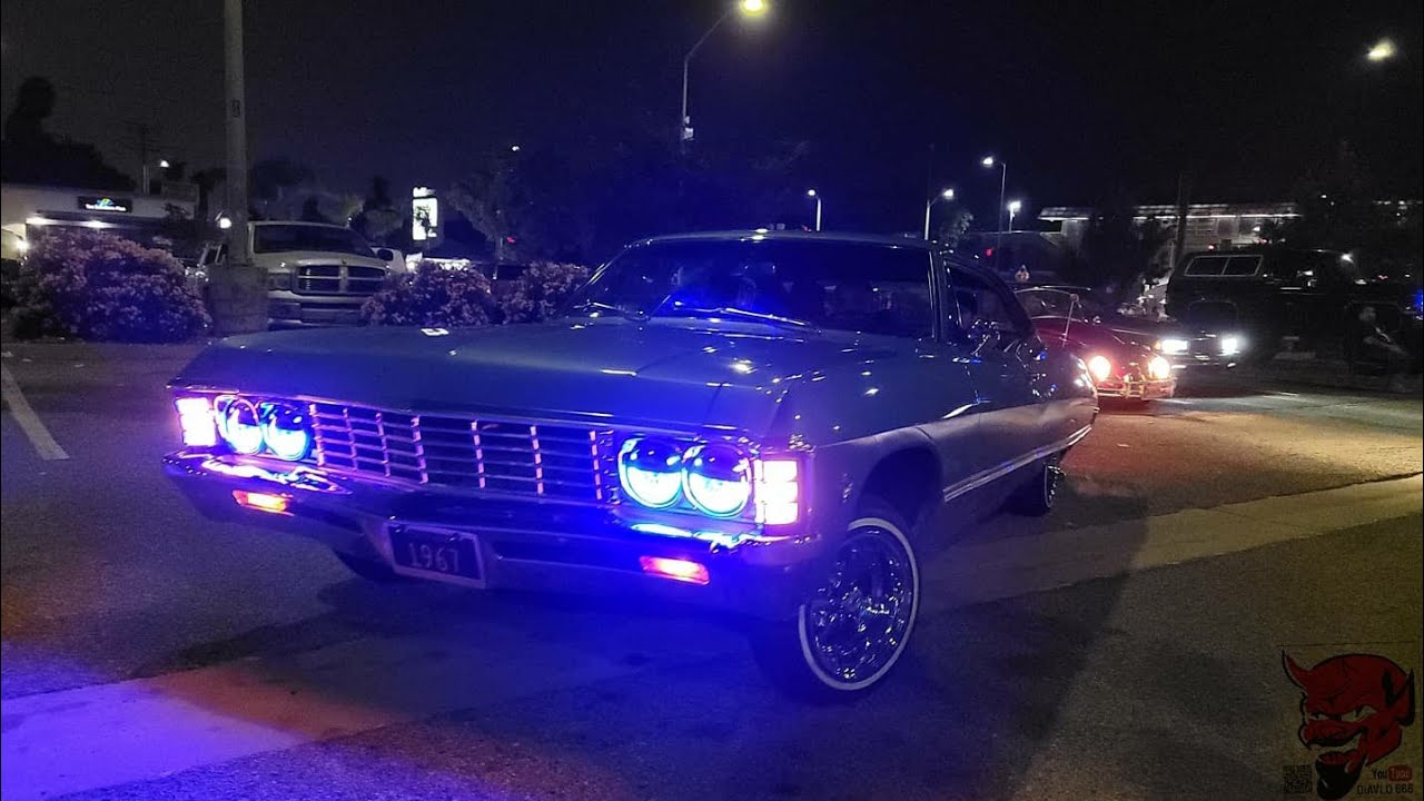 Friday night lowrider meet - YouTube