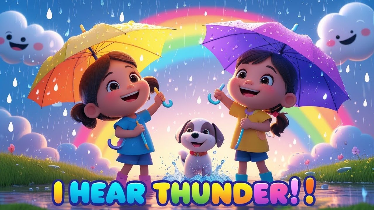 I Hear Thunder 🌧️ | Nursery Rhyme for Kids & Toddlers | Learning Song ...