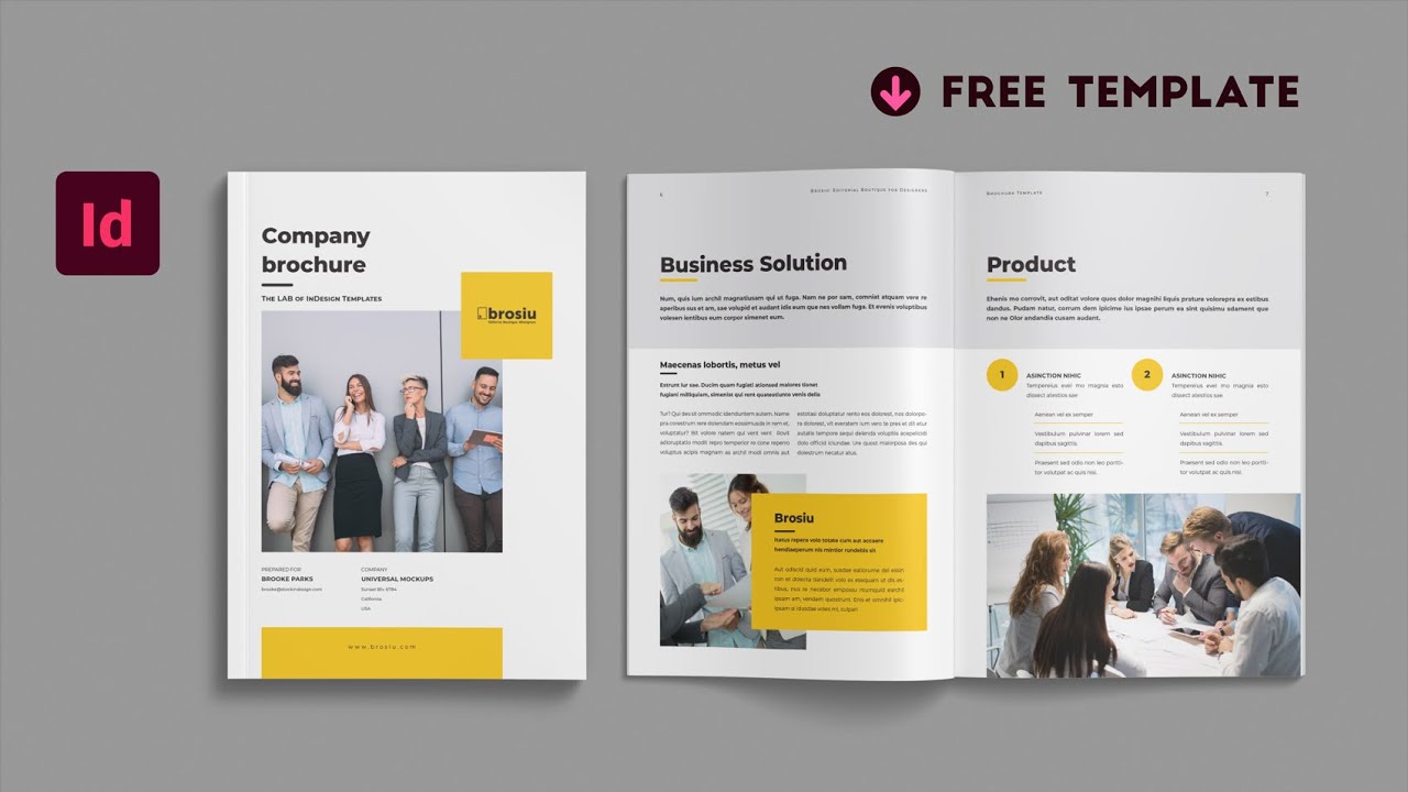 Free Brochure Template for InDesign - YouTube