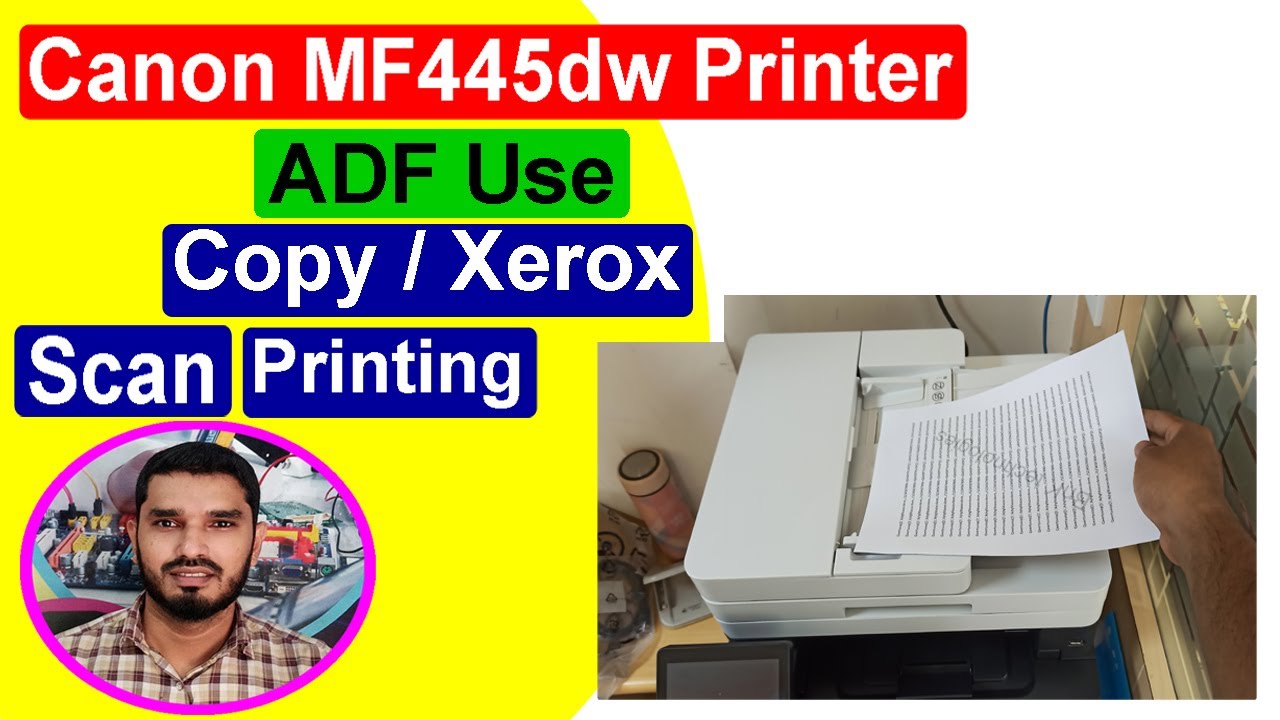 Canon imageCLASS MF445dw Printer Use ADF For Printing / Copy / Scan ...