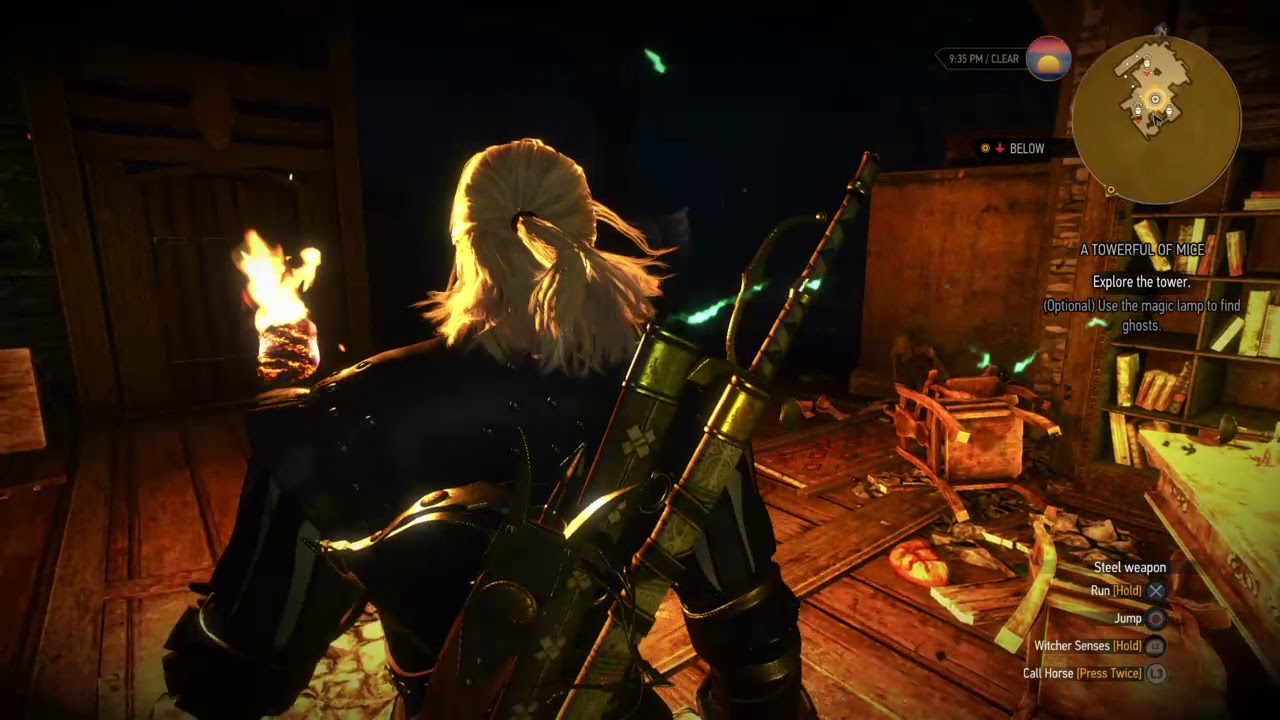 The Witcher 3 wierd figure in a towerfull of mice - YouTube