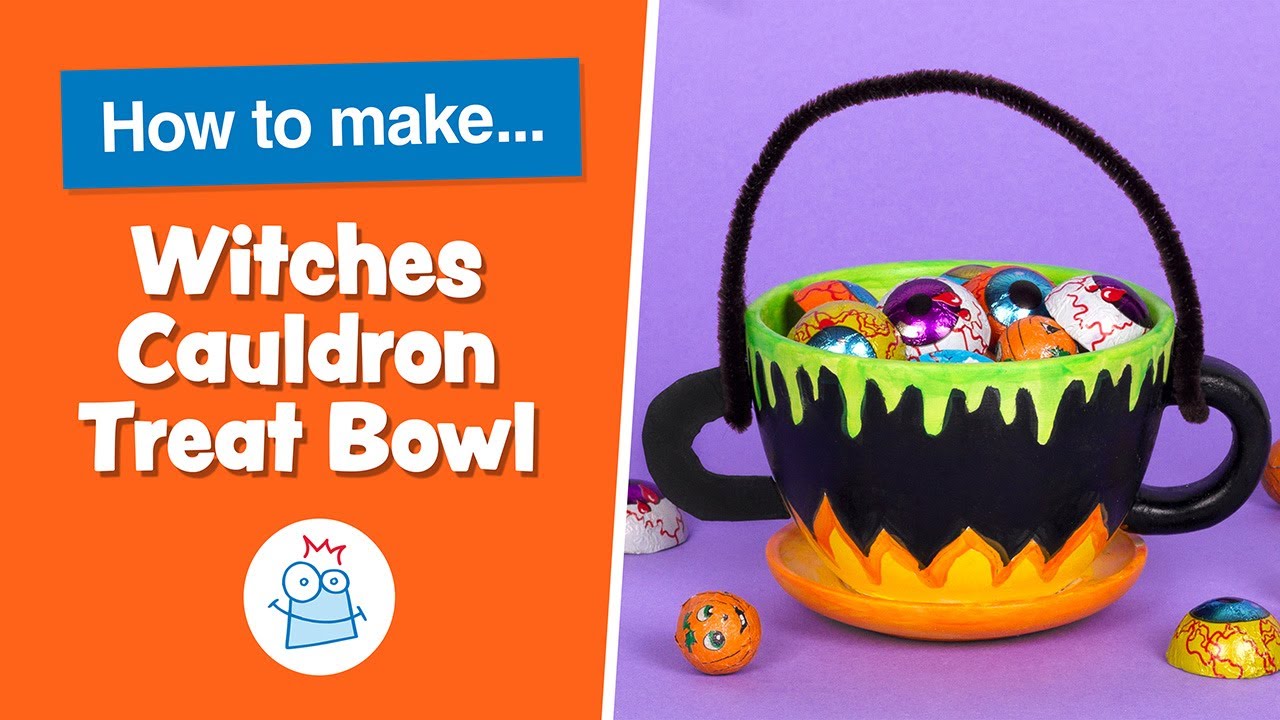 How to make a Witches Cauldron Treat Bowl | Baker Ross - YouTube