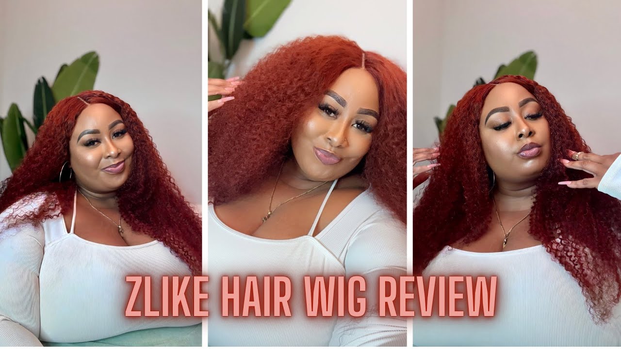 🗣 COME THRU COLOR! 33 REDDISH BROWN KINKY CURLY LACE WIG REVIEW FT ...