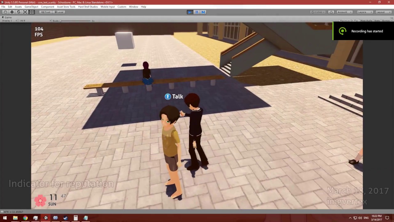 Unity 5 Devlog」project Img 18 March 2017 Update Youtube