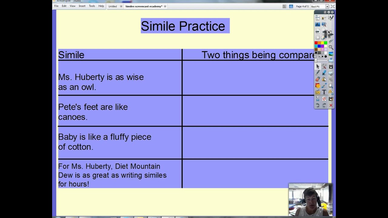3rd Grade Language Arts Similes Huberty.mp4 - YouTube