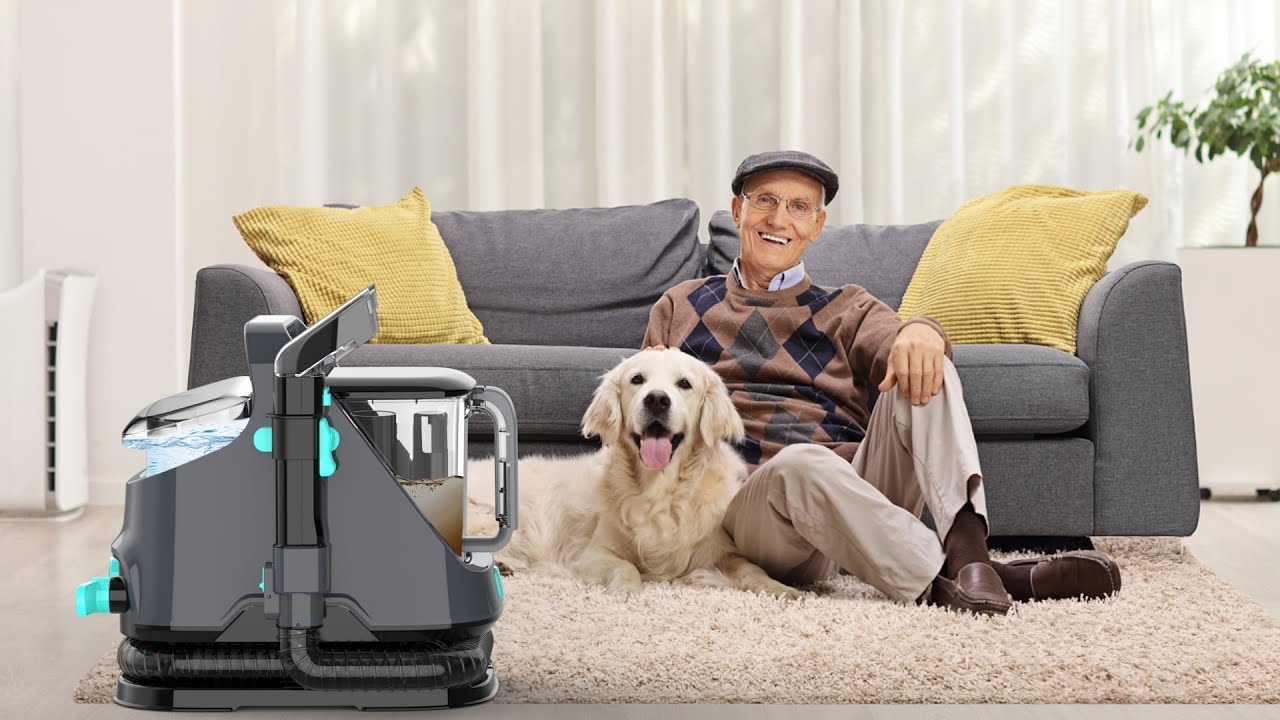 650W Multi-Purpose Portable Carpet and Upholstery Cleaner Machine - YouTube