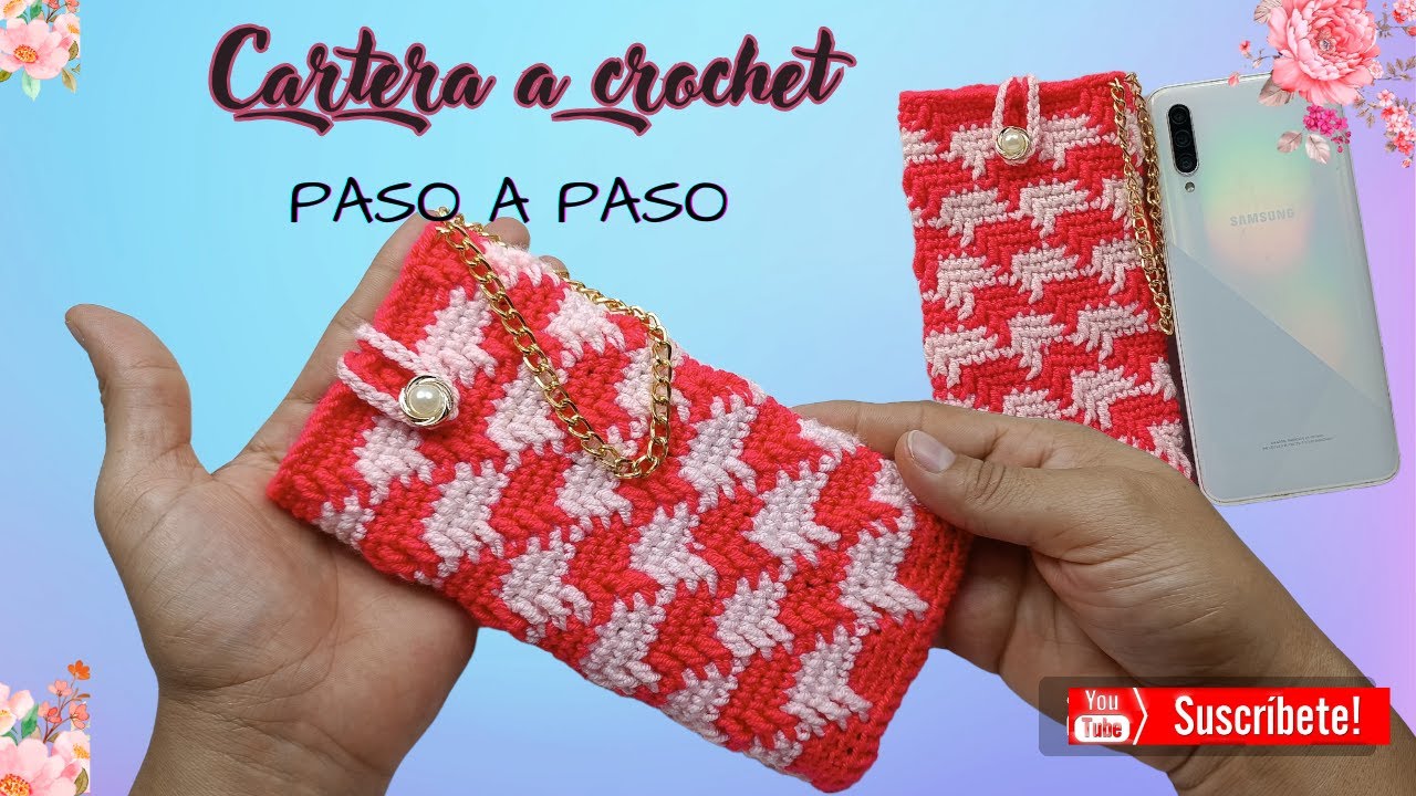 CARTEAR TEJIDA A CROCHET PASO A PASO - YouTube