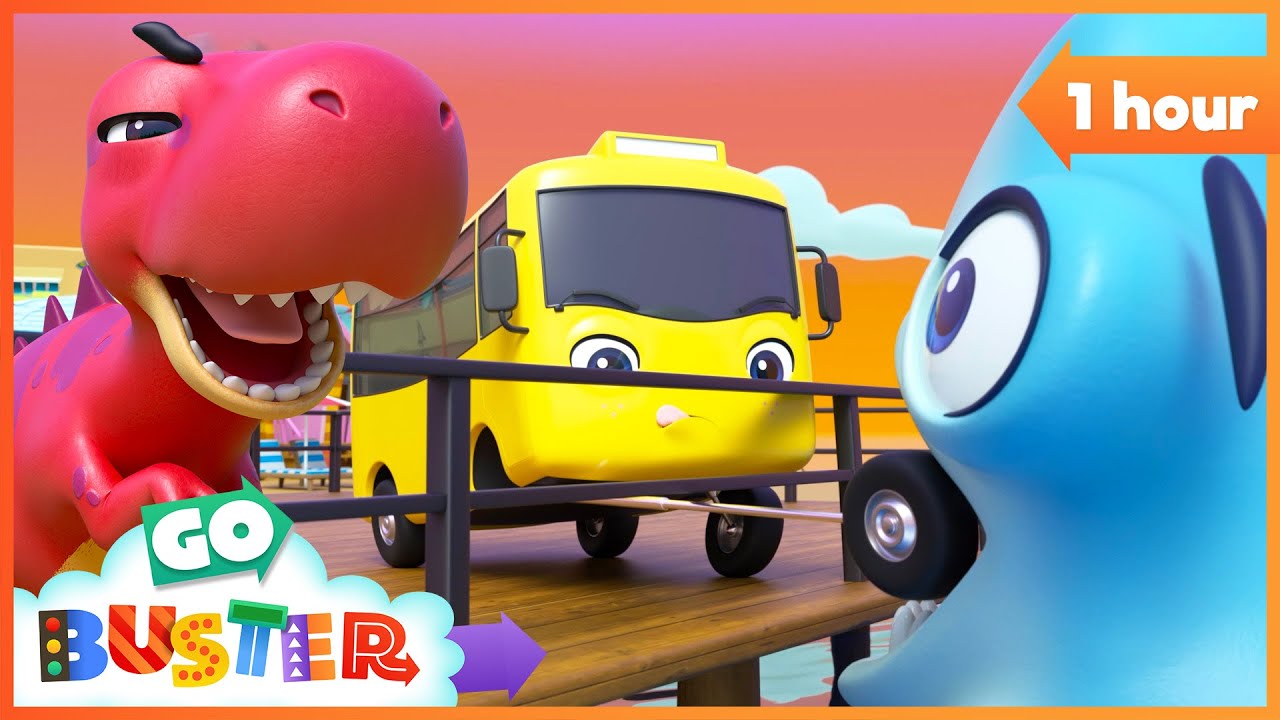 🌴 Summer Fun with Buster 🌞 Saving Sharks & Dinosaurs🦈🦖 | Go Buster ...