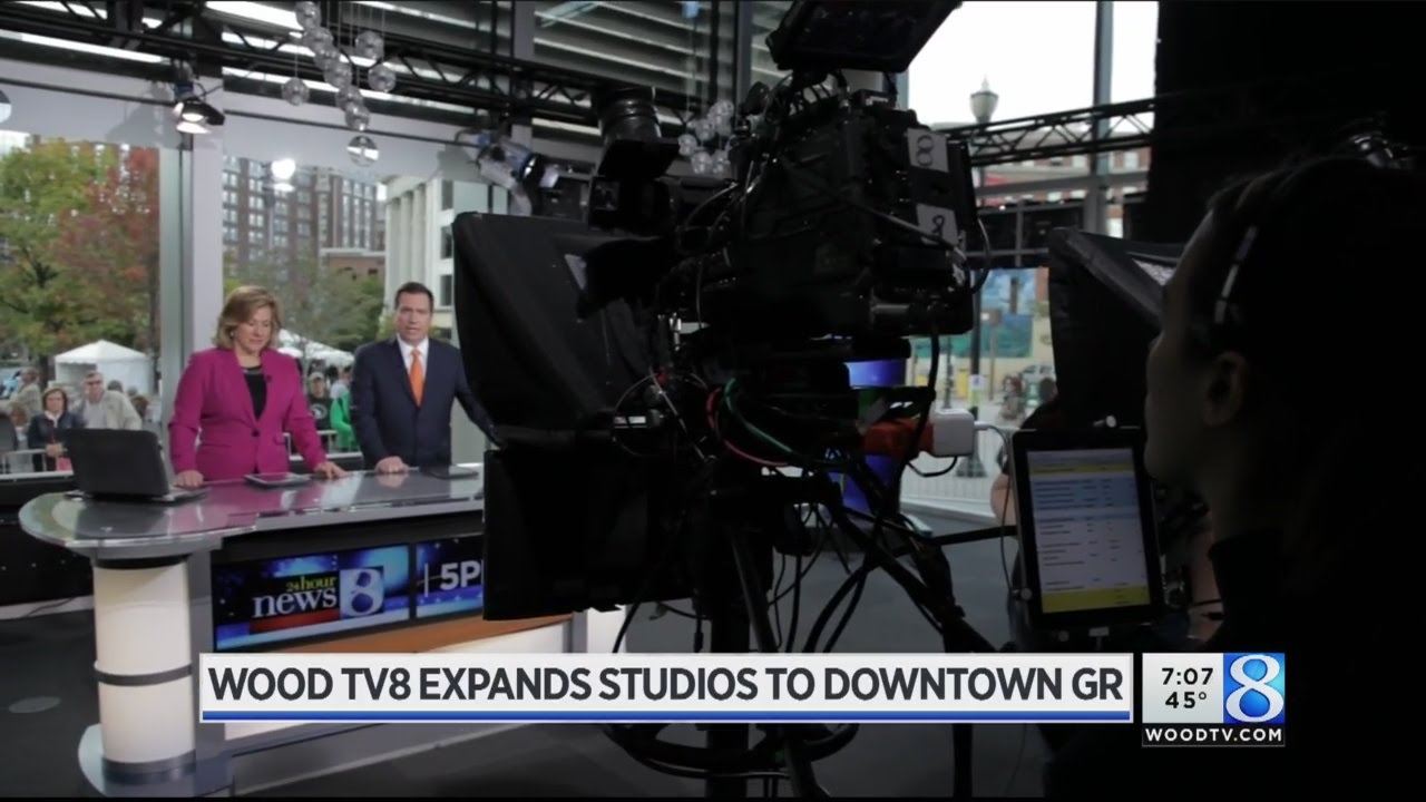 WOOD TV8, GRAM partner for permanent downtown GR studio - YouTube