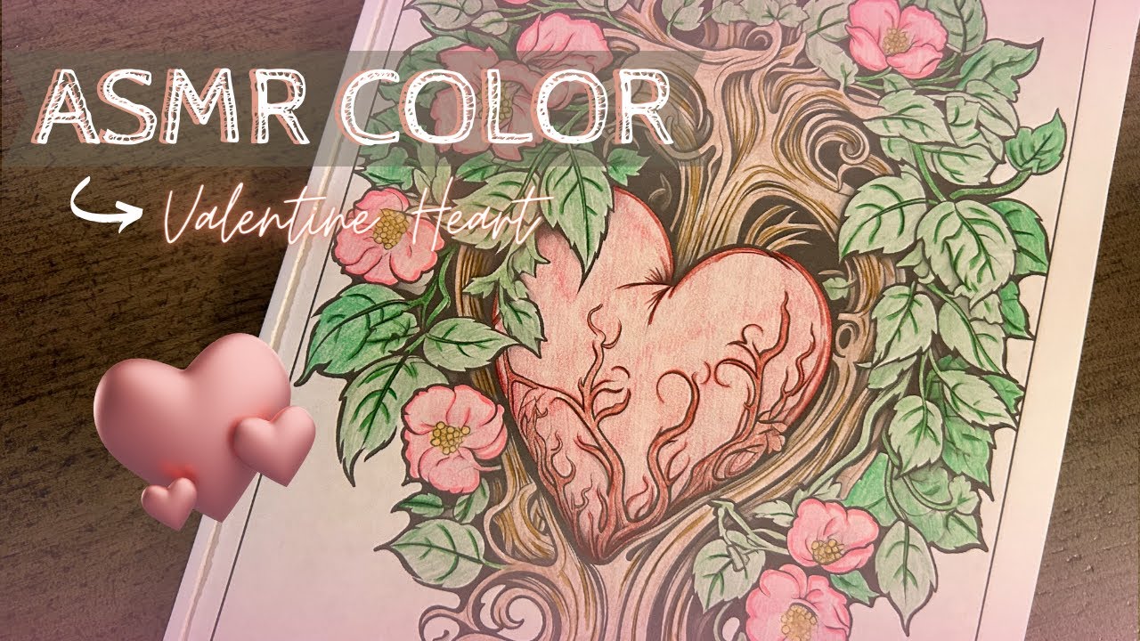Valentine ASMR Coloring | Soft Spoken Colors | Help You Sleep | White ...