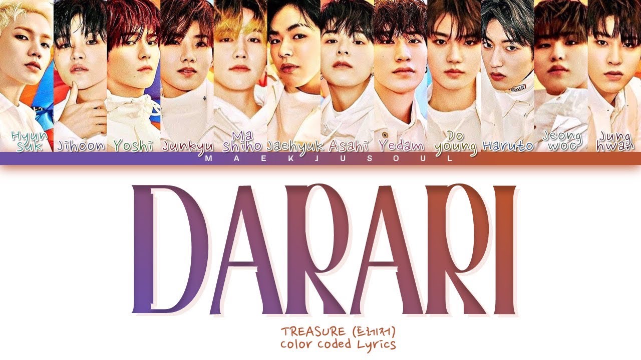 TREASURE (트레저) '다라리 (DARARI)' (Color Coded Lyrics) - YouTube