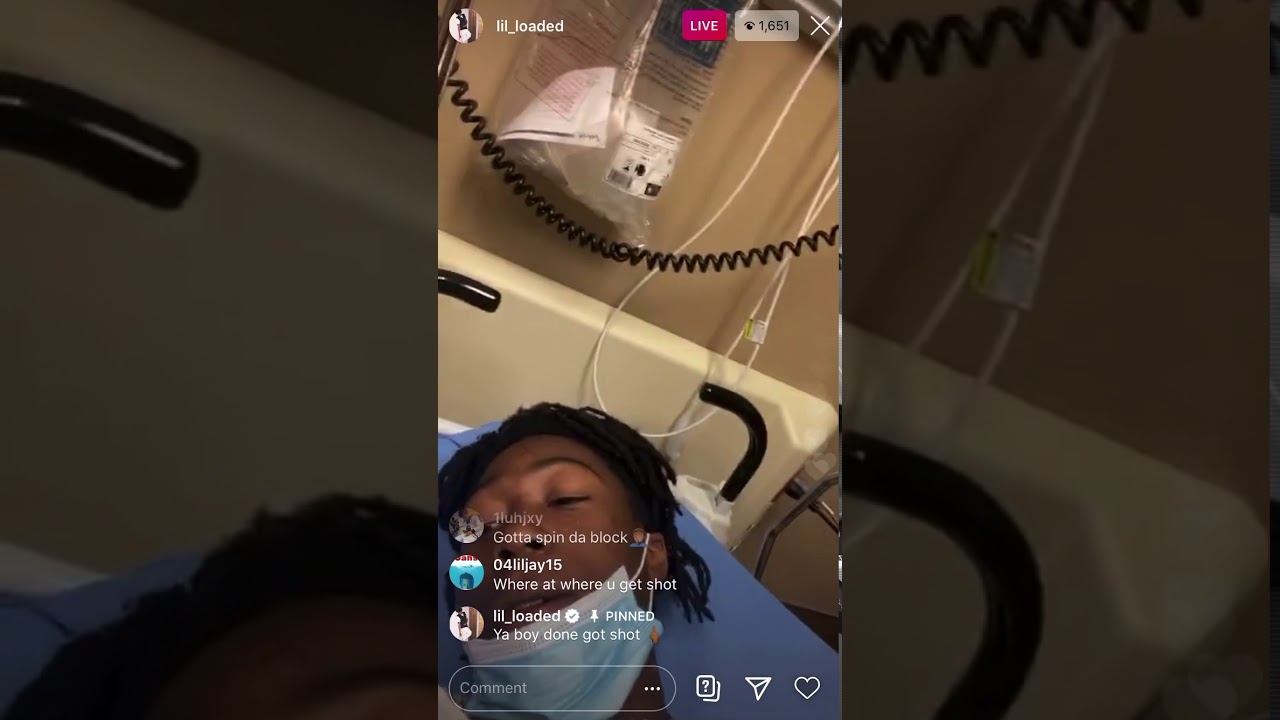 Lil loaded got shot !!!! Live (uncensored) - YouTube